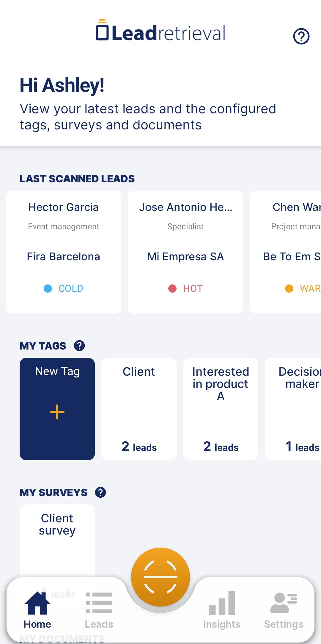 Centro de ayuda - App - Lead Retrieval