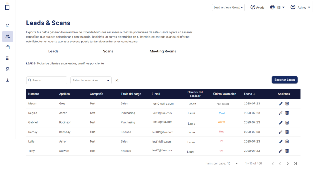 Centro de ayuda - Portal Web - Lead Retrieval